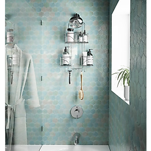 Zenna Home, Chrome Expandable Over-The-Shower Caddy