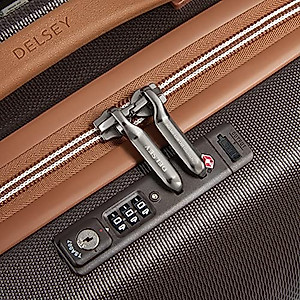 DELSEY Paris Chatelet Air 2.0 Hardside Luggage with Spinner Wheels, Chocolate Brown, 3 Piece Set 19/24/28