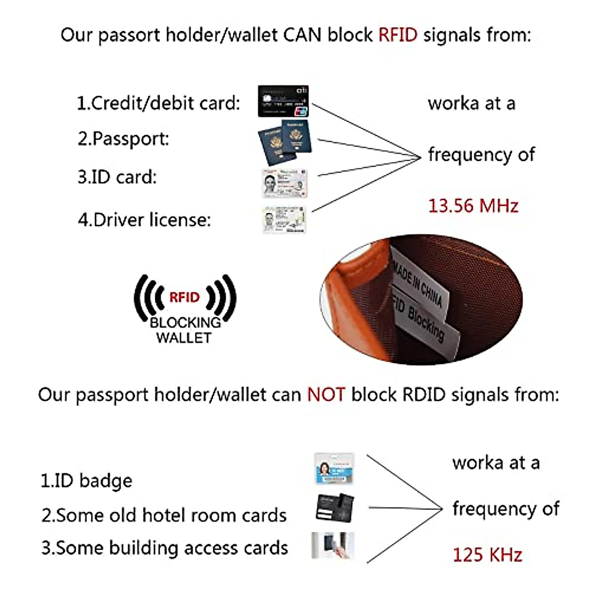 YALUXE Women's Genuine Leather Wallet RFID Blocking Multi Card Holder with Cell Phone Pocket