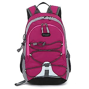 Bseash 10L Small Size Waterproof Kids Sport Backpack,Miniature Outdoor Hiking Traveling Daypack,for Girls Boys Height Under 4 feet (Rose Red)