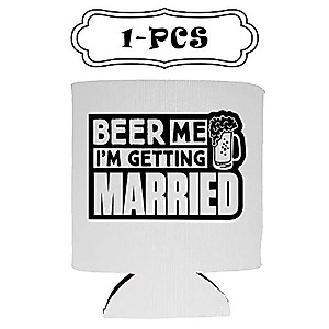 NeeNoNex Beer Me I'm Getting Married and Groom's Crew Crew Insulated Can Coolie Coolers (12, Beer Me + Brew Crew)
