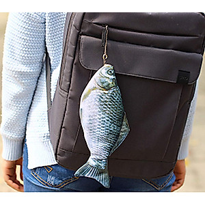 Interesting New Fish Shaped Pencil Case, 2024 Waterproof Stationery Pouch, Soft Stain-Resistant Quirky Zippered Fish Coin purse Storage bag, Lifelike Fish Pencil Pouch School Office Supplies (E)