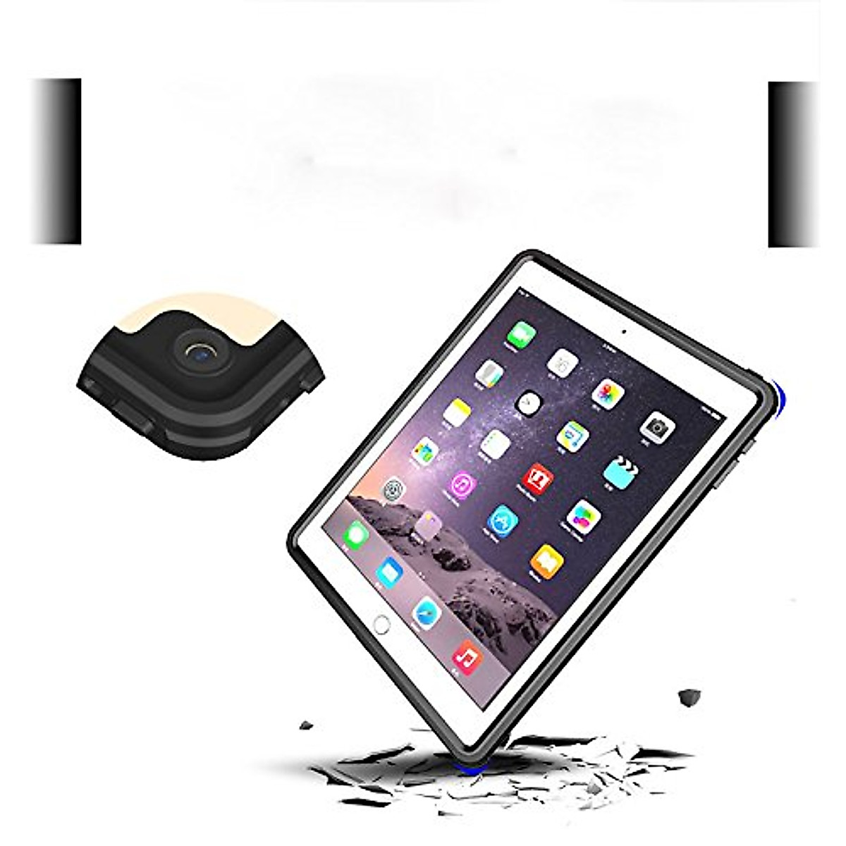 AICase iPad Pro 9.7/iPad Air 2 2014 IP68 Waterproof, 360 Degree All Round Protective Ultra SlimDust/Snow Proof with Lanyard