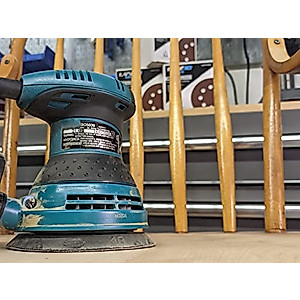 LINE10 Tools 100 Pack Sanding Discs, 40 Grit, 5 inch, 8 Holes, Hook and Loop Backing for Orbital Sanders