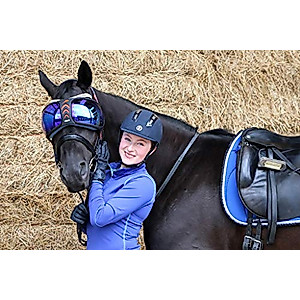eVysor UV Protection Horse Riding Goggles by eQuick-it - MIrrored Blue Lenses
