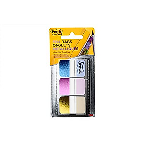 Post-it Foil Tabs, Iridescent Colors, 36 Tabs/Pack, 1 in x 1.5 in (686-FLOPBT)