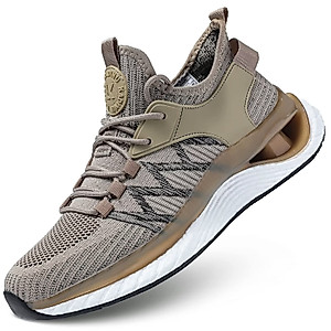 Men's Running Shoes Fashion Walking Lightweight Sneakers Tennis Casual Workout Cross Trainers Zapatos para Hombre Khaki
