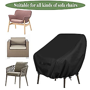 Timisea Waterproof Patio Chair Covers,Patio Seat Covers, Lounge Deep Seat Lounge Chair Dining Chair Cover,Garden Chair Covers,Heavy Duty Outdoor Chair Cover for Balcony 35" W x 38" D x 30" H (2 pcs)