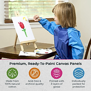 Canvas Boards for Painting (8x10 Canvases - 20 pcs Value Pack) Individually Wrapped Artist Quality Canvas Panels Made from Pure Cotton - Triple Primed with Gesso to Save You The Hassle