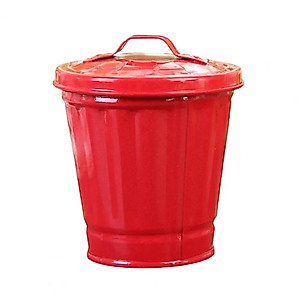 generic Mini Trash Can with Lid, Small Garbage Can, Countertop Wastebasket Garbage Lint Bin for Bathroom, Office, Kitchen, Desk, Coffee Table(red), AM0X3R0L0ZVUS