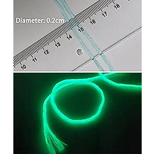 5Pcs Glow in The Dark Yarn Upgrade Yarn DIY Arts Crafts Sewing Supplies,Polyester Threads for Beginners Party Music Festivals Supplies-2023 New(Sky Blue)
