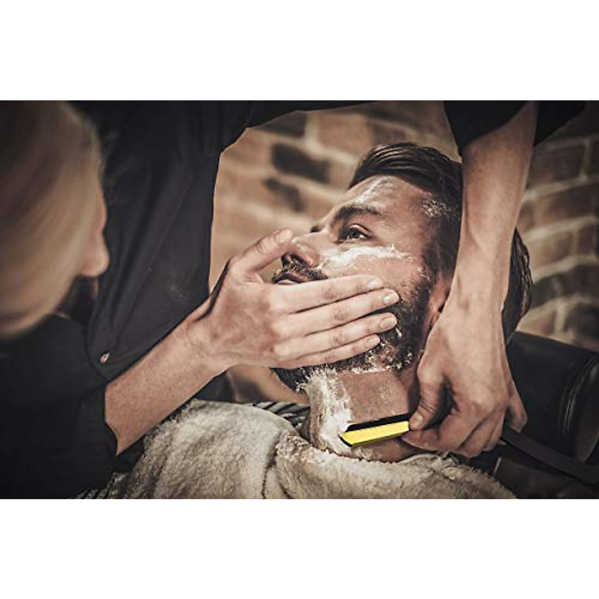 100 BLADES + Facón Professional Premium Straight Edge Barber Razor - Salon Quality Cut Throat Shavette