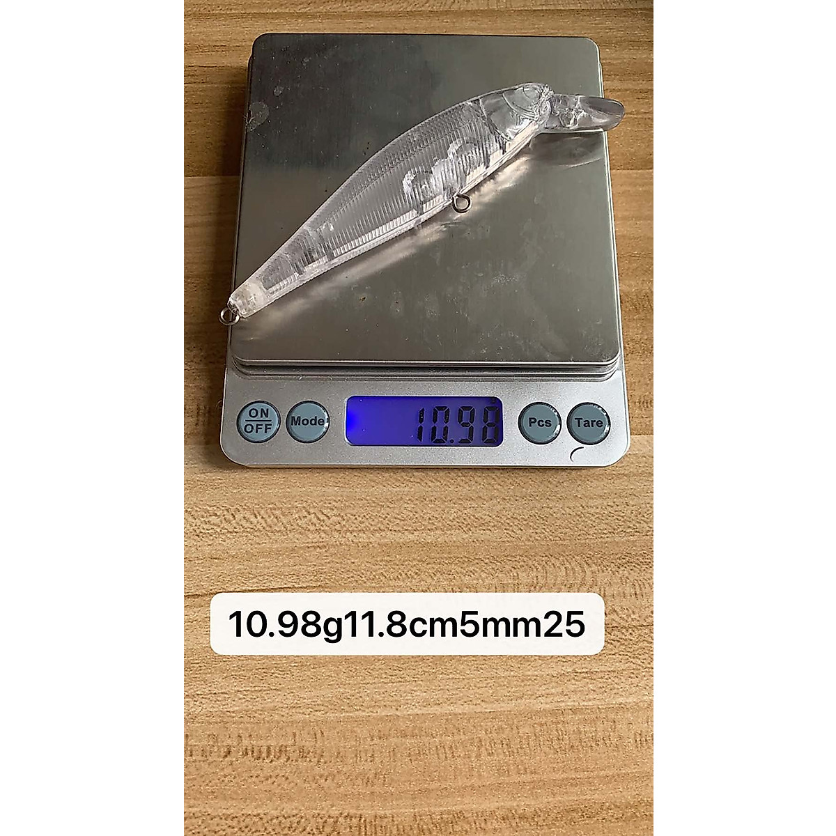 10PCS Unpainted Fishing Lures topwater Minnow Fishing Lure Blanks 11.8cm 10.98g Crankbait Artificial Hard Bait Carp Pike Bass Wobblers Deep Diving Fishing jerkbait 25# Free Eye