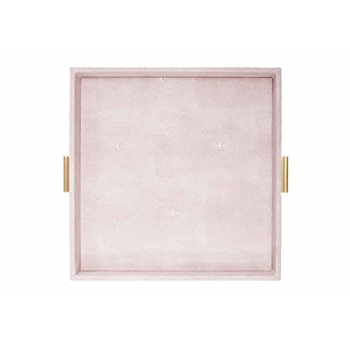 Large Blush Sting Tray – by Alice Lane Home Collection – Pink Blush – Gold Finished Handles – Modern Elegant Decorative Tray – Home Décor, Kitchen, Bathroom, and Coffee Table