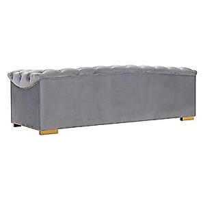 TOV Furniture Farah Grey Velvet Sofa
