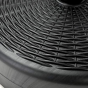 Home Zone Living 40lb Round Fillable Patio Umbrella Base Stand, 18in, Pole Holder, Water, Sand, Fits Poles Up to 1.9in(48mm) Diameter, UV Resistant, Lawn, Deck, Backyard, Garden, Spa, Pool, USA-Based