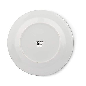 Amazon Basics 18-Piece Kitchen Dinnerware Set, Plates, Dishes, Bowls, Service for 6, Swirl