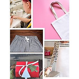 Mandala Crafts White Twill Tape 2 Inches Cotton Webbing Strap - 50 Yds White Cotton Ribbon Herringbone Tape - Cotton Bias Tape for Sewing Seam Binding