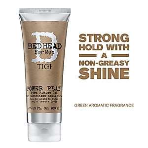 Bed Head B For Men Power Play Firm Finish Gel by TIGI for Men - 6.76 oz Gel