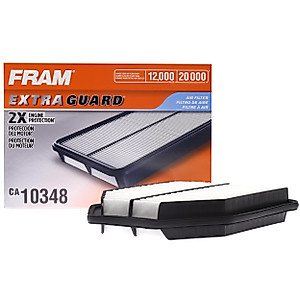 FRAM Extra Guard CA10348 Replacement Engine Air Filter for Select Jeep Wrangler (3.6L & 3.8L), Provides Up to 12 Months or 12,000 Miles Filter Protection