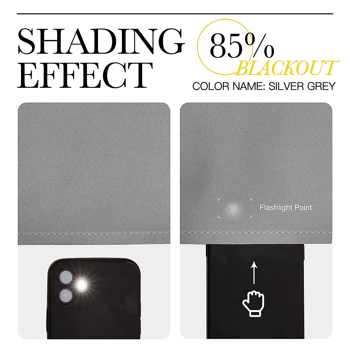 NICETOWN Silver Grey Blackout Wide Blinds for Sliding Door, Insulated Noise Reduction Drapes, Privacy Vertical Curtain for Living Room&Bedroom (1 Panel, W70 x L63)