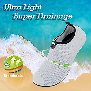 YOJANEO Water Shoes for Women and Men Barefoot Sand Socks for Beach Swim Surf Yoga Exercise（GY,38-39） Grey