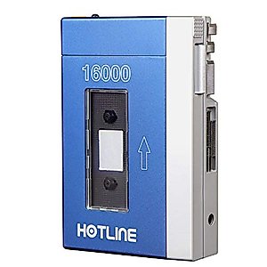 New Wave Toys Replitronics Hotline 16000 mAh Portable Power Bank and 10W Fast Wireless Charger, Metallic Blue, Retro Vintage USB C up to 3 Devices