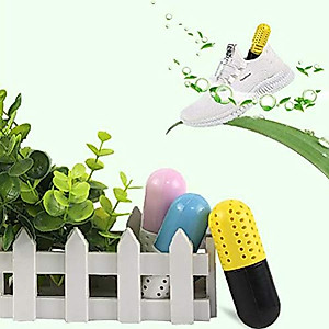 SUPVOX Air Purifying Shoes Capsules Moisture Absorbing Agent Desiccant Odor Remover for Home Dorms (Yellow)
