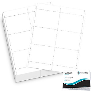 1200 Pcs Blank Printable Business Cards, 3 x 4, Perforated Cards Stock Paper for Inkjet and Laser Printers for School, Office, Party (6 up Each Page)