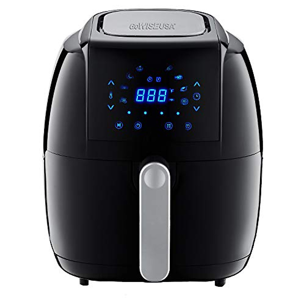 GoWISE USA GW22921-S 8-in-1 Digital Air Fryer with Recipe Book, 5-Qt, Black