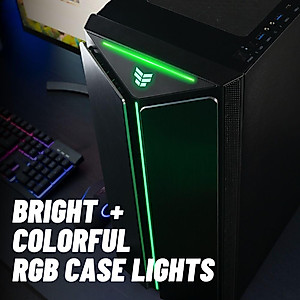 Mantis V2 Gaming Desktop PC - NVIDIA GeForce RTX 4070 Super, AMD Ryzen 7 5700X Processor, 32GB DDR4 RAM, 1TB NVMe Gen4 SSD + 2TB HDD, WiFi + BT, Windows 11 Home - RGB Gamer Computer Tower