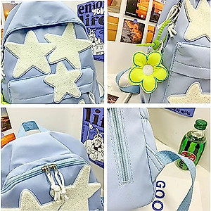 TIMMOR MAGIC Y2k Backpack for Women Aesthetic Bags with Star Graphic Vintage Coquette Bags Y2k Fashion Cyber Bag(style5-pink)