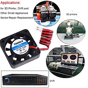 3D Printer Fan 24v 4010: 4pcs 3D Printer Cooling Fan 40mm Quiet 0.08A DC Mini Silent Brushless Fan 2 pin for 3D Printer, DVR and Other Small appliances Series Repair and Replacement