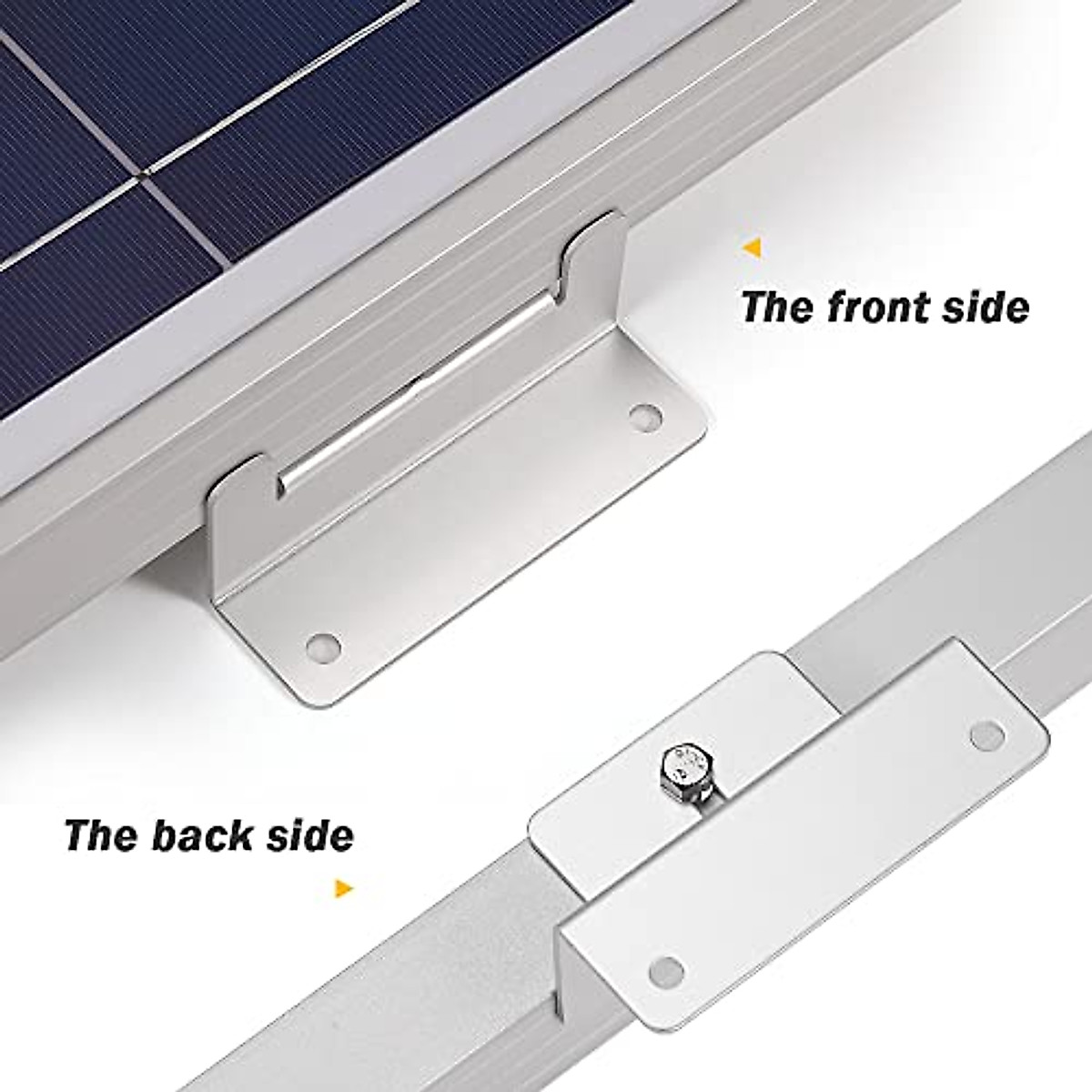 BougeRV mounting z Bracket for 100w 150w 200w 300w Solar Panel, Supporting for RV, Roof, Boat, Off-Grid, Set of 4 Units