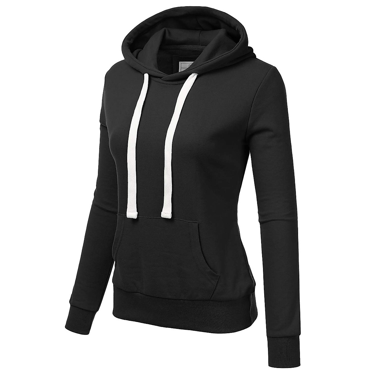DOUBLJU Basic Lightweight Pullover Sweater Top Essential Comfy Casual Hoodie Sweatshirt for Womens Clothes with Plus Size