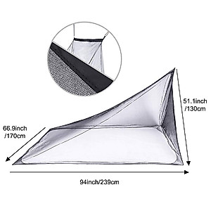 4Monster Camping Net with Carry Bag, Compact and Lightweight, Fits Bed,Sleeping Bags,Tent (Double)