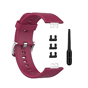 TenCloud Bands Compatible with Huawei Watch Fit Smartwatch Men Women Wristband for Watch Fit Band (Green+Grey+Wine Red)