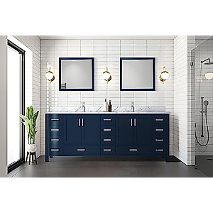 Bell+Modern Big Sur 84 in. W x 22 in. D Navy Blue Double Bath Vanity