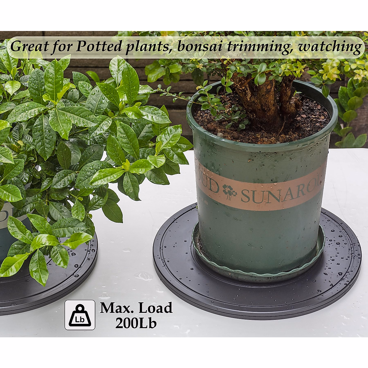 Famgee 16 Inch Lazy Susan Turntable Heavy Duty Rotating Swivel Stand Lazy Susan with Steel Ball Bearings for Flat Panel Monitors, Computer, TV, Speakers, Bonsai, Statue, Cabinet Organizer