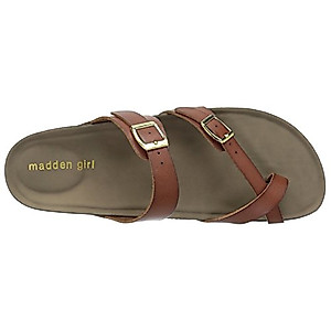 Madden Girl Women's Bryceee Toe Ring Sandal, Cognac Paris, 7