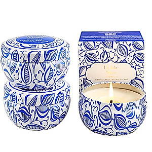 LA JOLIE MUSE Citronella Candles Outdoor Large, Natural Soy Wax Citronella Candles Indoor Set of 3, 14.1 Oz, 6.5 Oz