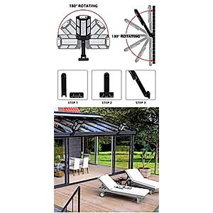 LED Outdoor Solar Street Light,with Remote Control & PIR Motion Sensor,Dusk to Dawn Security LED Street Light Solar for Square, Yard, Garden,Basketball Court,B