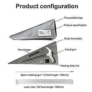 Gexmil Cow Artificial Insemination Device Cow Visual Endoscope Sperm AI Gun Tools Veterinary Breeding Kit for Horse Cattle