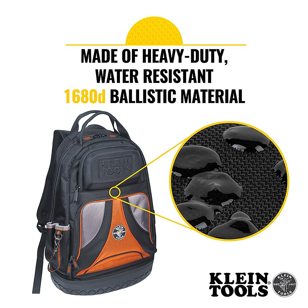 Klein Tools 80115 Backpack Kit with Tradesman Pro 39-Pocket Backpack and Electricians Pocket Knife, 2-Piece