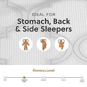 Signature Design by Ashley California King Size 12 Inch Hybrid Mattress with Cooling Gel Memory Foam and Lumbar Support Form