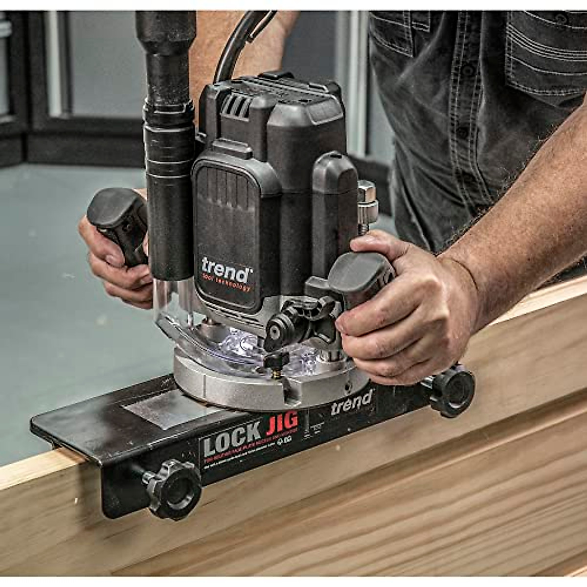 Trend Lock Jig Kit for Routing Face-Plate Recess and Mortise, LOCK/JIG