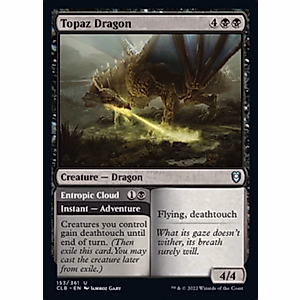 Magic: the Gathering - Topaz Dragon // Entropic Cloud (153) - Battle for Baldur's Gate