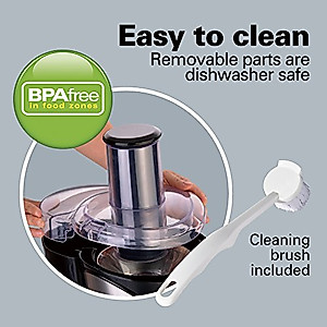 Hamilton Beach Juicer Machine, Centrifugal Extractor Big Mouth 3” Feed Chute for Whole Fruits & Vegetables, Easy to Clean, 2 Speeds, 800 Watts, BPA Free, Black and Silver (67750)