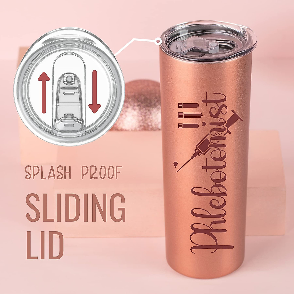 Onebttl Nurse Gifts for Women - Phlebotomy Gifts - Phlebotomist Graduation Gifts - Nurse Week Day Gifts - Gift Ideas for Nurses, 20oz Nurse Insulated Tumbler Cup with Straw