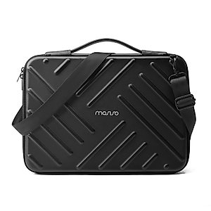 MOSISO Laptop Shoulder Bag Compatible with MacBook Air 13 M2 A2681 A2337 M1 A2179 A1932 / Pro 13 M2 M1 A2338 A2251 A2289 A2159 A1989 A1706 A1708, Waterproof Shockproof Diagonal Stripe Case Bag, Black